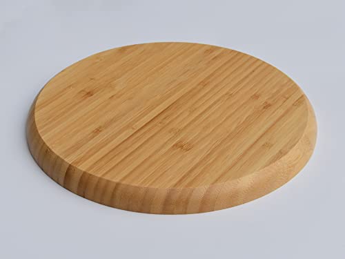 Party Trays for Serving Food, Bamboo Platter, Breakfast Dinner Trays Coffee Bread Serving Tray, Fruit Platters for Wedding Party Home Hotel Restaurant (11.8 Inch, Round)
