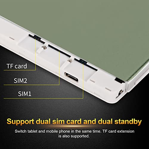 LMOLING 8 Inch Tablet, 4GB RAM 64GB ROM Calling Tablet, Support 128G TF Card, 1920X1200 IPS, 100‑240V Green Tablet Computer with Dual Camera(USA)