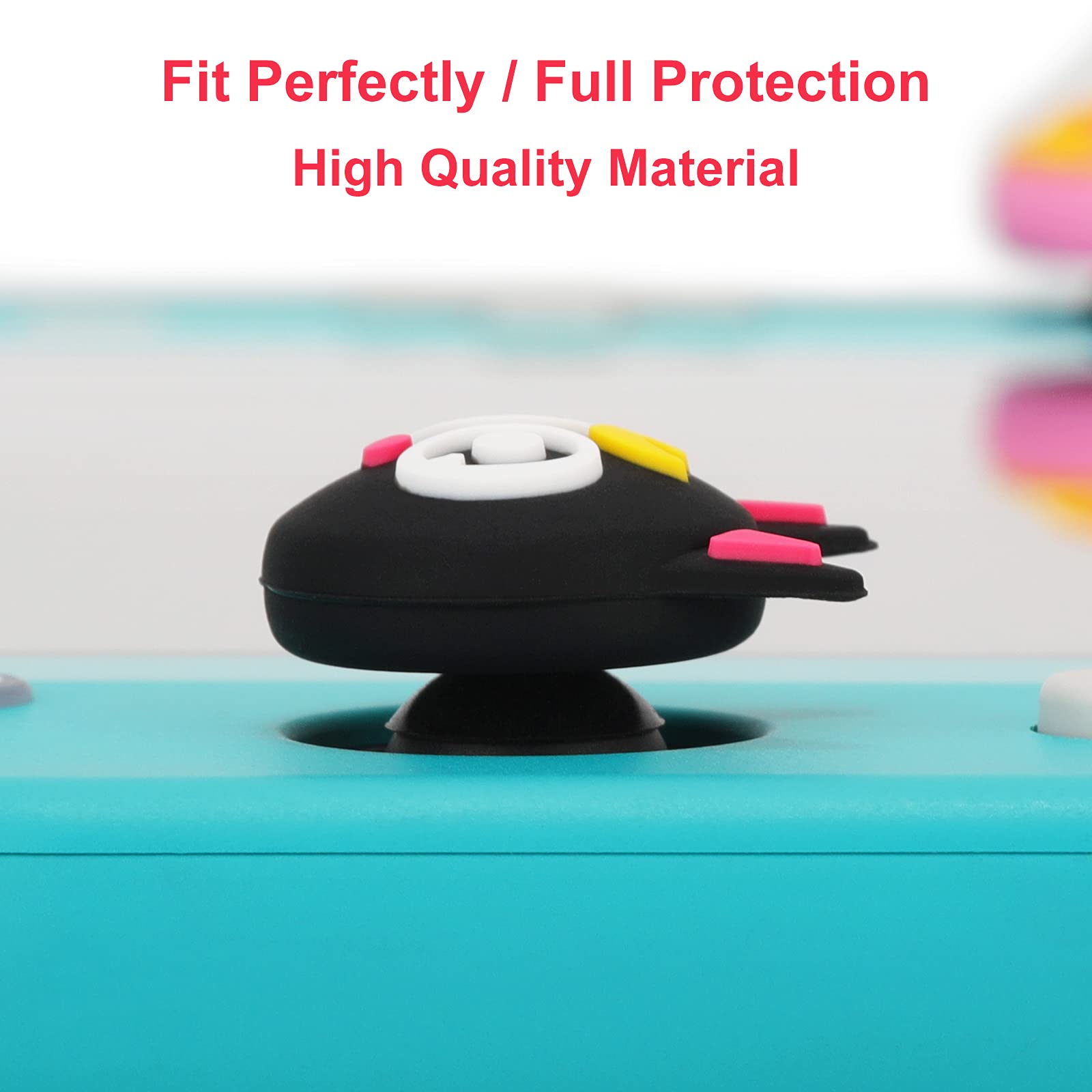 Owngen Cute Thumb Grip Caps for Nintendo Switch/Lite/OLED, Kawaii Magic Moon Joy-Stick Button Stick Cover 3D Analog Ergonomic Cap for NS Controller Joy-Cons (Luna)