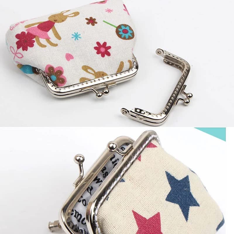 QUUL Square Metal Frame Purse Handle Clutch Bag Handbag Accessories Making Purse Clasp Lock Metal Clasp Bags (Color : D, Size : 6.5cm)