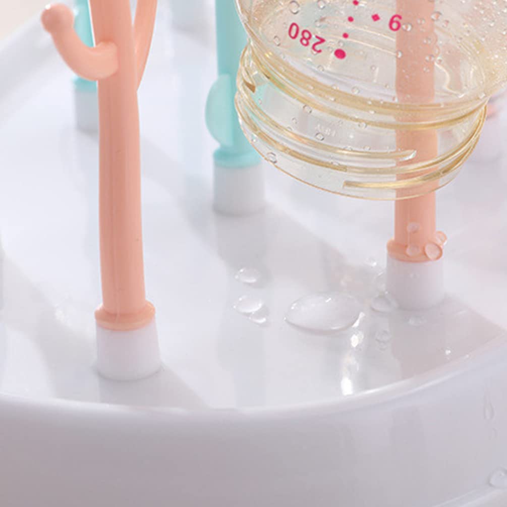 Toddmomy Baby Bottle Drying Rack with Lid Cover Baby Bottle Storage Box Sippy Cup Drying Holder Bottle Nipples Accessories Space Saver Kitchen Cabinet Organizer