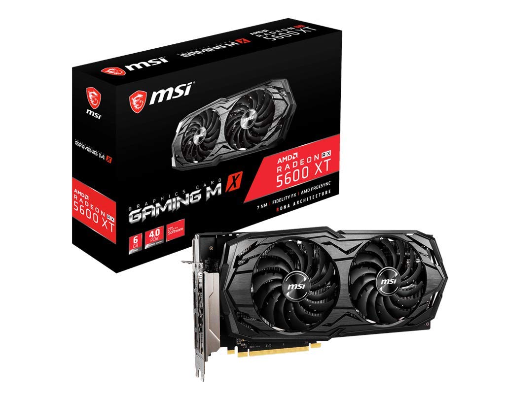 MSI Gaming Radeon RX 5600 XT Boost Clock: 1620 MHz 192-bit 6GB GDDR6 DP/HDMI Dual Torx 3.0 Fans Freesync DirectX 12 Ready Graphics Card (RX 5600 XT GAMING MX)
