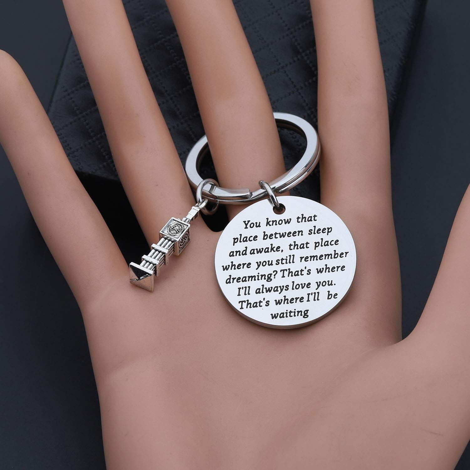 Lywjyb Birdgot Movie Inspired Gift Book Gift Always Love You Gift I'll Be Waiting Keychain (place between sleep and awake ky)
