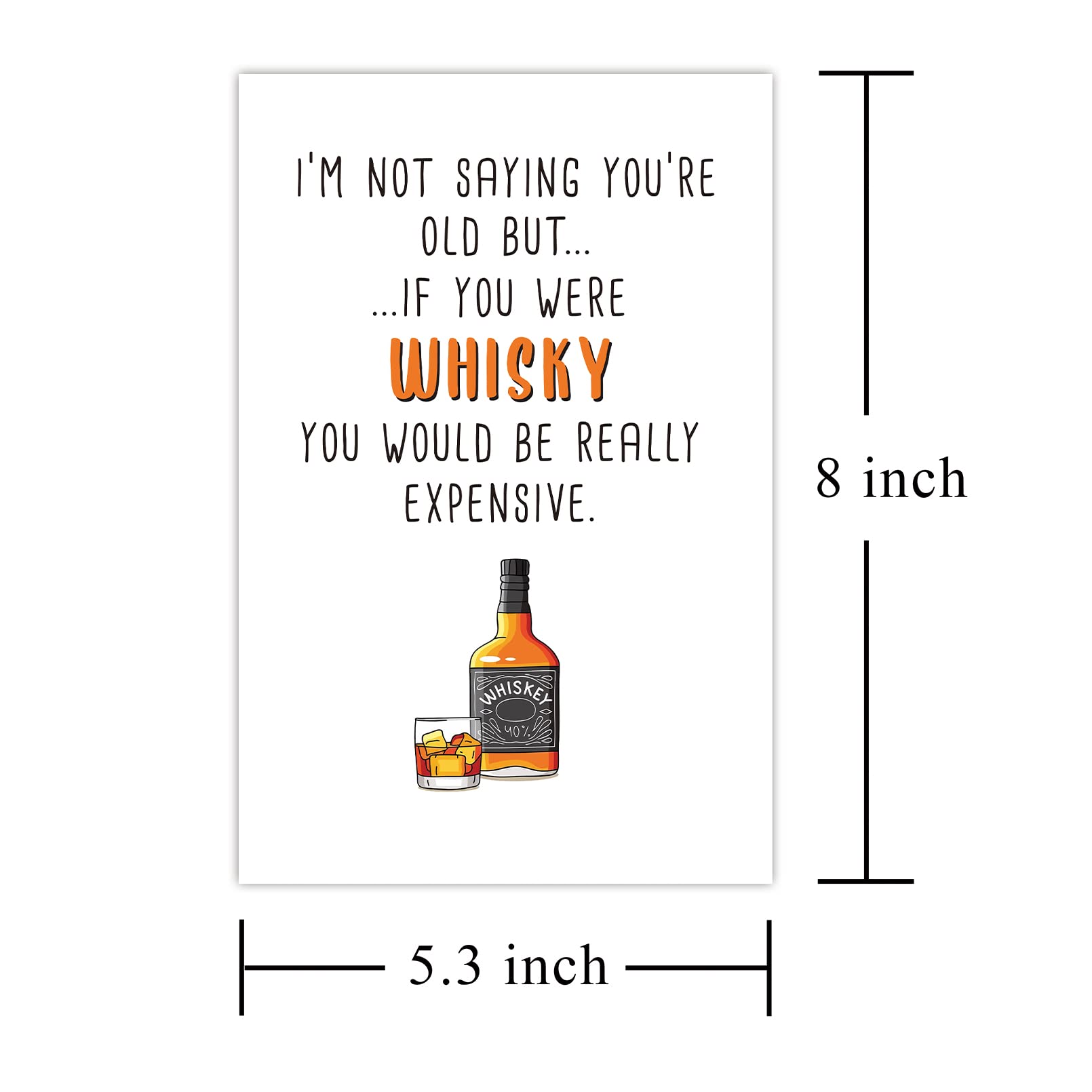Kirynurd Funny Birthday Card for Older, 50th 60th 70th 80th 90th Birthday Card, Cute Birthday Card for Dad Friend Family Member