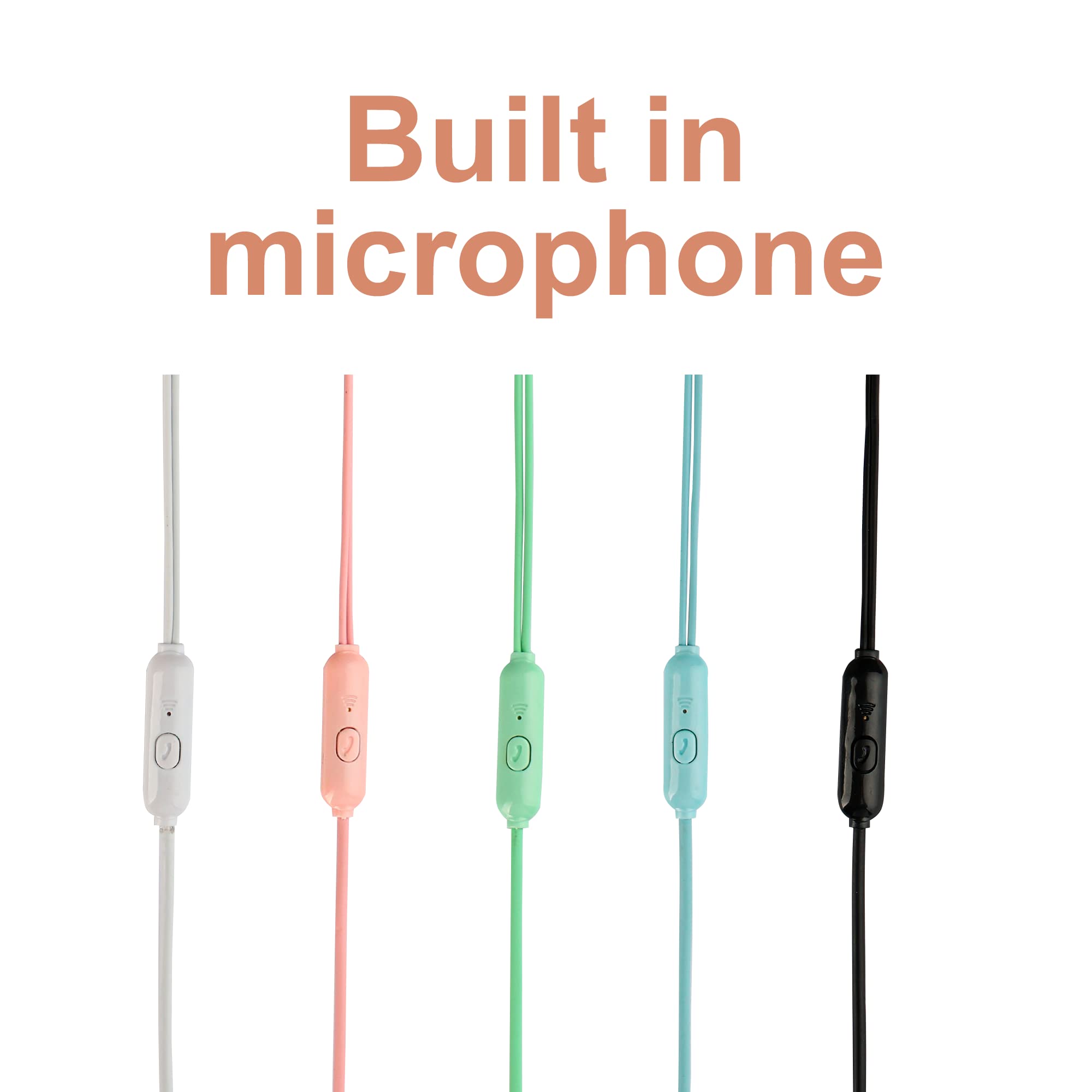 Upper Midland Products Bulk Earbuds for Classroom Student Headphones Bulk 3.5 mm Headphone Plug - 50 Earbuds Multipack