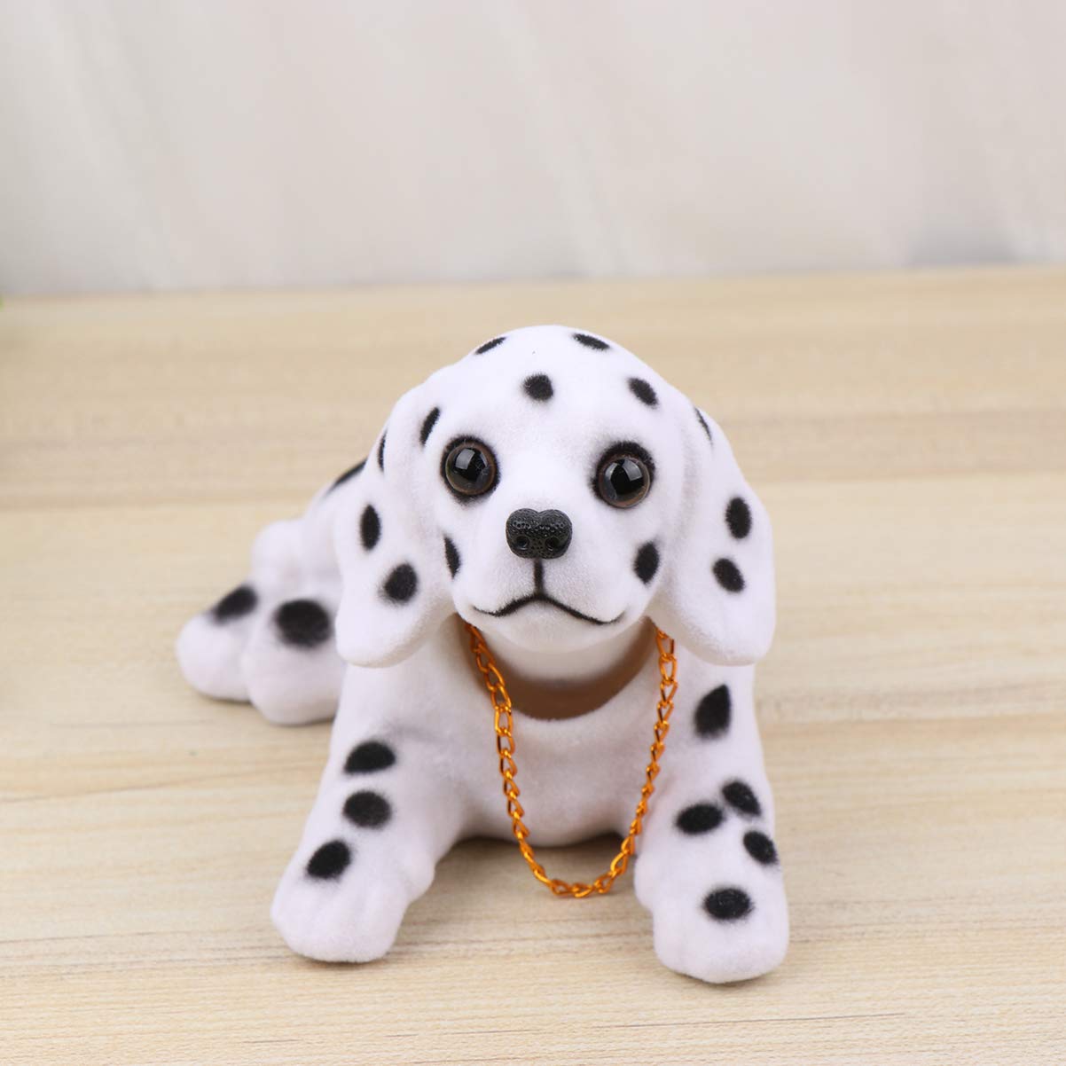 LIOOBO Car Dashboard Bobble Shaking Head Dog Doll Toy Ornaments Car Interior Decorations (Spotty Dog)