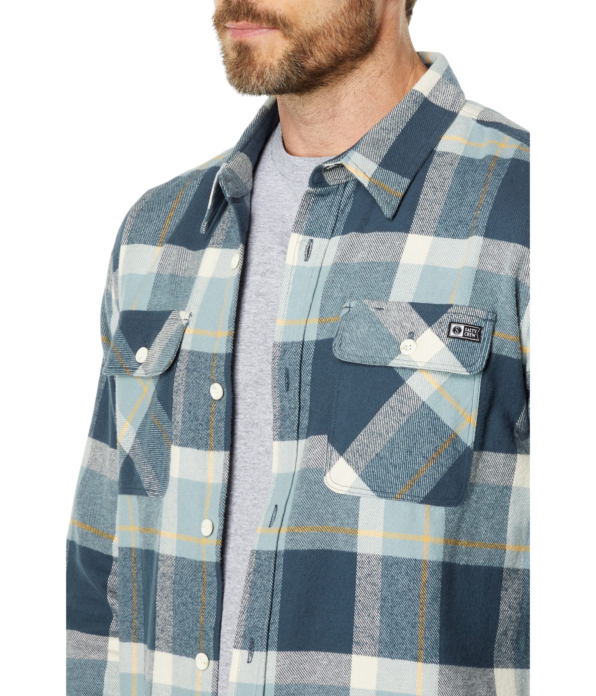 Salty Crew Dawn Patrol Flannel Dark Slate 2XL
