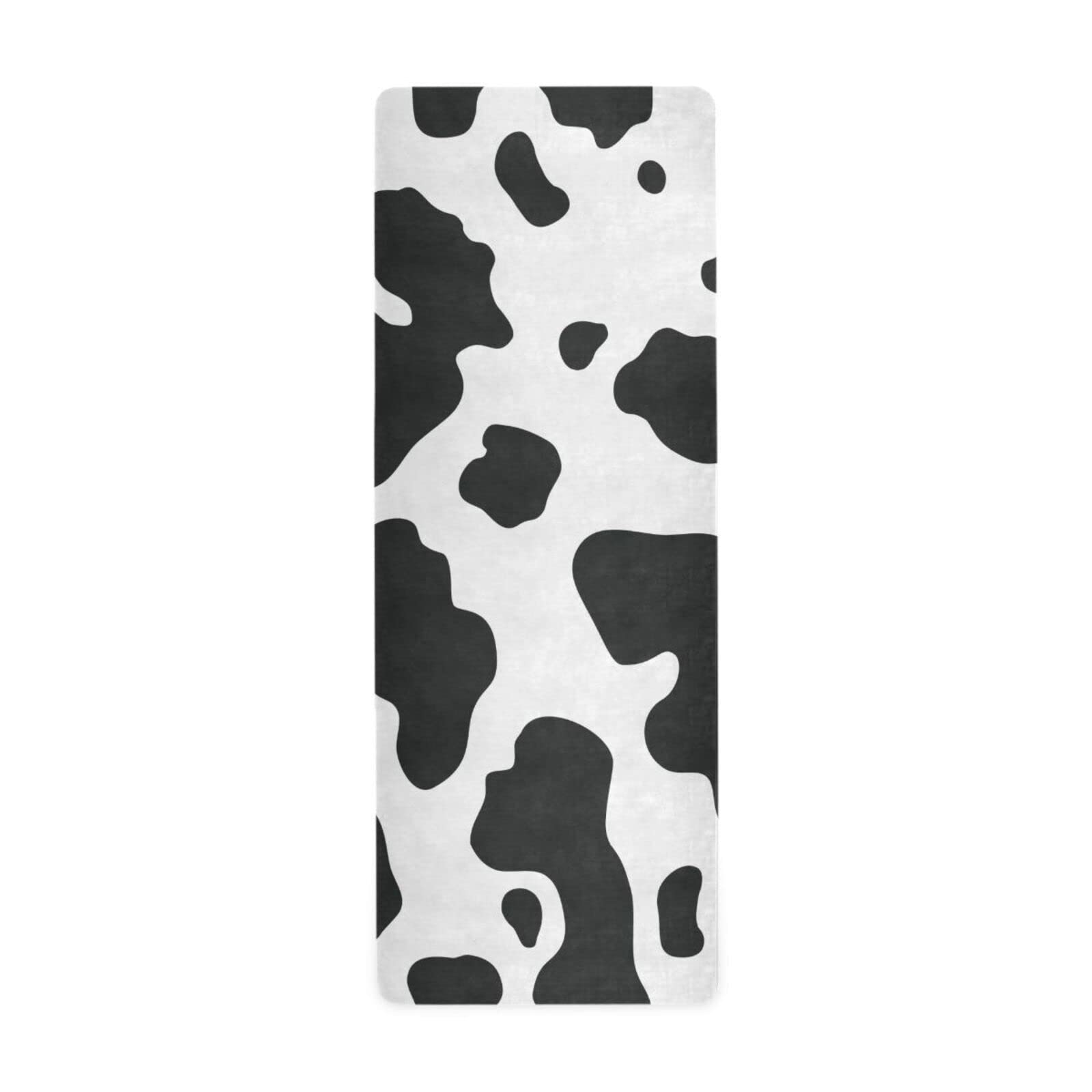 senya Cows Print Pattern Yoga Mat Cover, Non Slip Exercise Mat Cover High Performance Grip, Coming with Carry Bag(236na5a)