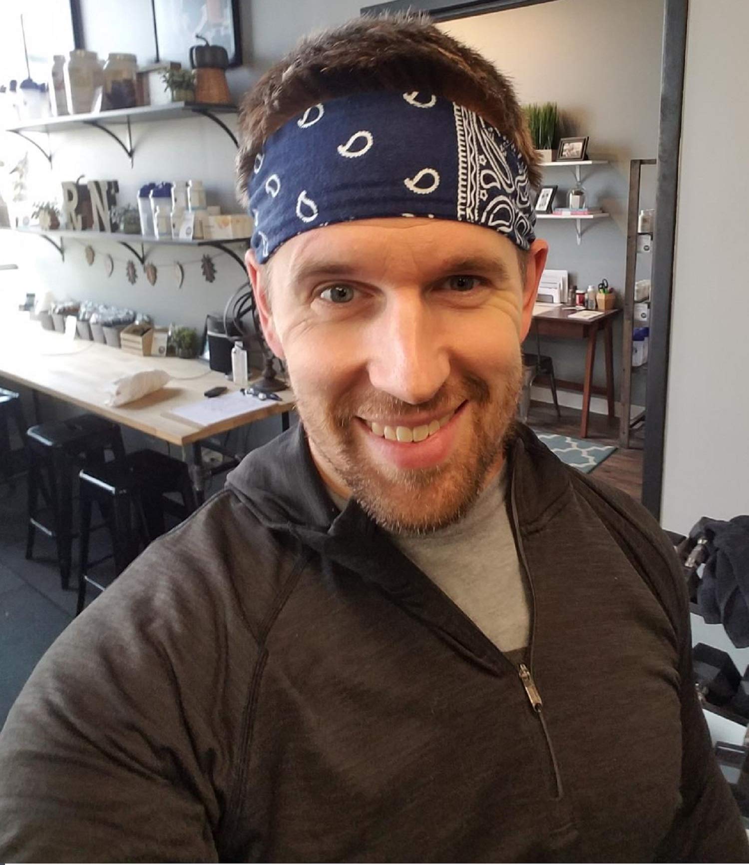 Kenz Laurenz 12 Tie Back Headbands Moisture Wicking Athletic Sports Head Band You Pick Colors (White)
