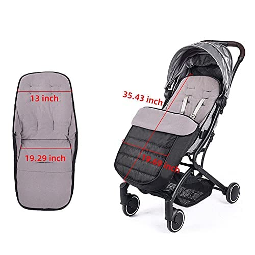 XIFAMNIY Universal Baby Thicken Stroller Footmuff Bunting Sleeping Bag to Protect Baby from Winter Cold Weather in Pushchair, Pram(Grey)