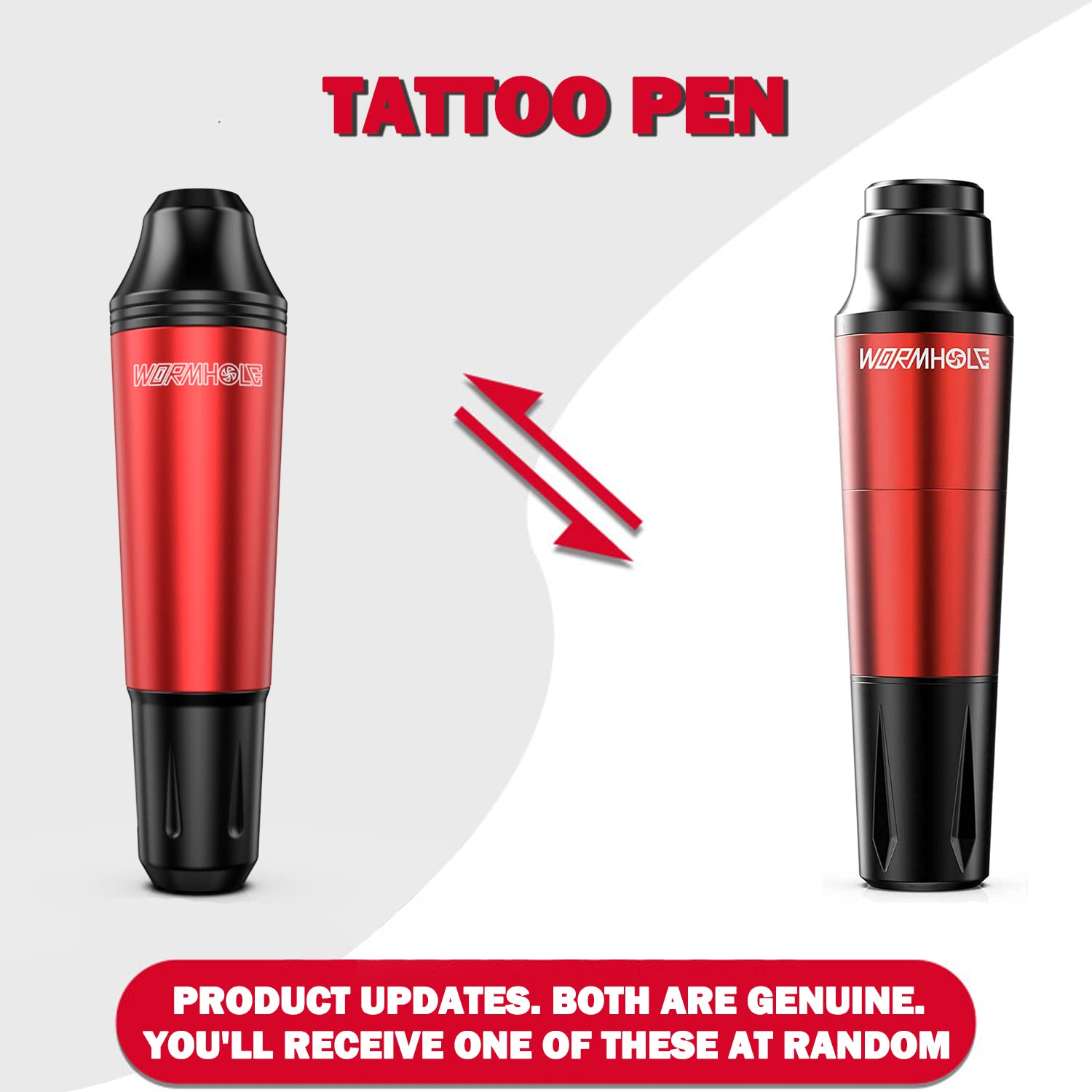 Tattoo Kit, Wormhole Tattoo Pen Kit/Rotary Tattoo Machine Pen for Beginners 10pcs Tattoo Cartridges Needles 5 Tattoo Ink, Professional Complete Tattoo Kit TK602