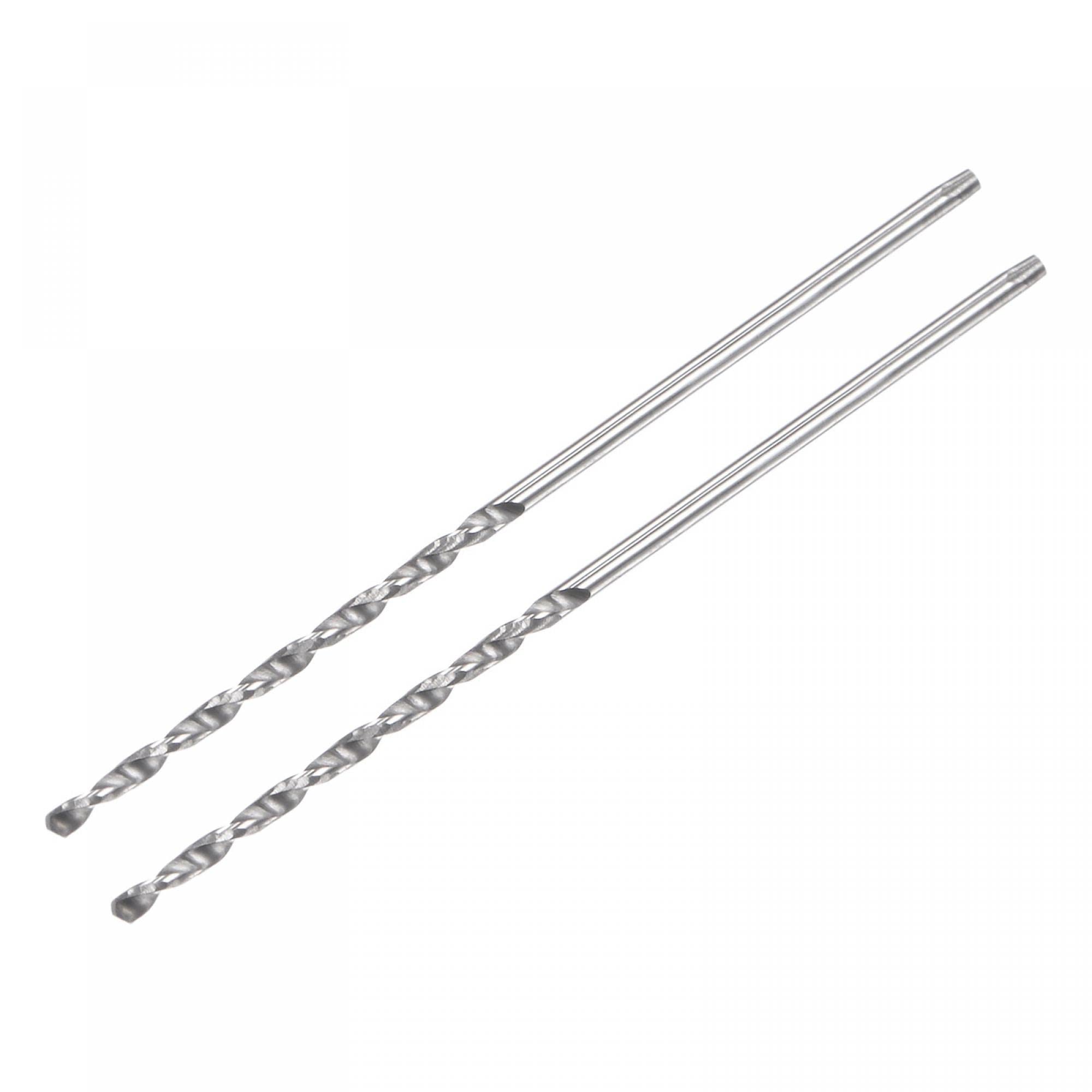 uxcell Solid Carbide Drill Bits, 1mm C2/K20 Tungsten Carbide Jobber Drill Bits Straight Shank Drilling Tool for Stainless Steel Aluminum Iron Metal Plastic 2pcs
