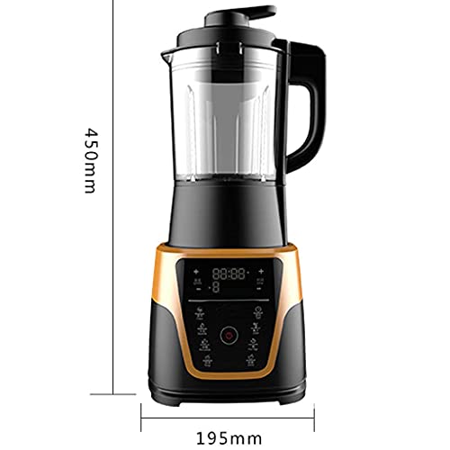 Professional Countertop Blender with 1000 watt Base, Smart Touch Panel Wall Breaking Machine,1750ml for Frozen Drinks and Smoothies Thickened Glass,Overheating Protection(2 Colours) ZJ666