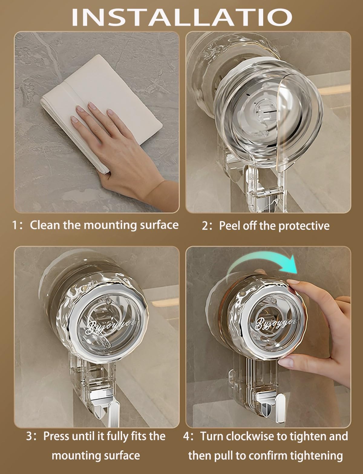 Zivdanfu 2PCS Suction Cup Hooks,Shower Wall Suction Cup Hangers Removable Reusable Window Glass Door Suction Holder for Bathroom Kitchen Decor,Easy to Install and Remove Waterproof Wall Hooks