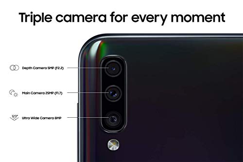 Samsung Galaxy A50 A505F 128GB Dual SIM Unlocked GSM Phone w/ Triple (25MP+8MP+5MP) Camera - Black