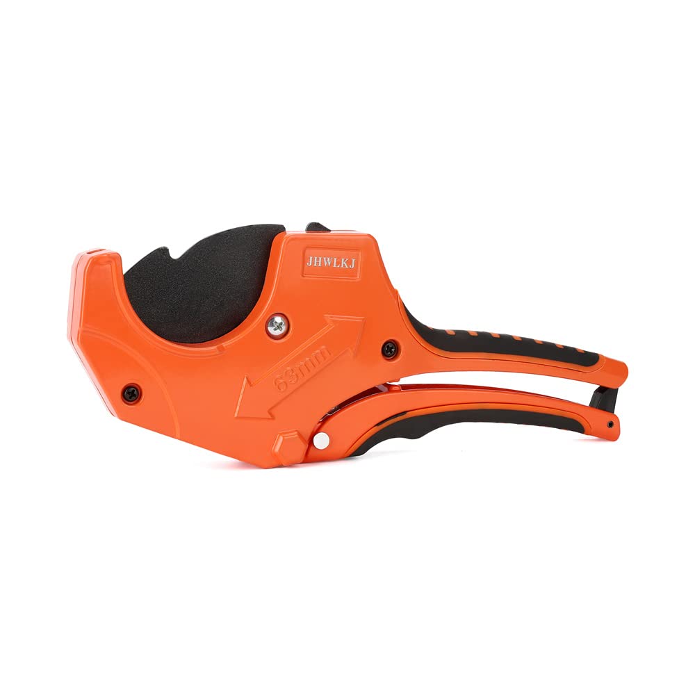 Ratchet Pvc Pipe Cutter, Cuts up to 2-1/2", PVC Cutter 2 Inch, Sk5 blade and aluminum alloy body, Cutting for PEX, PVC, and PPR Pipe, Etc,Ideal for Home Working and Plumbers
