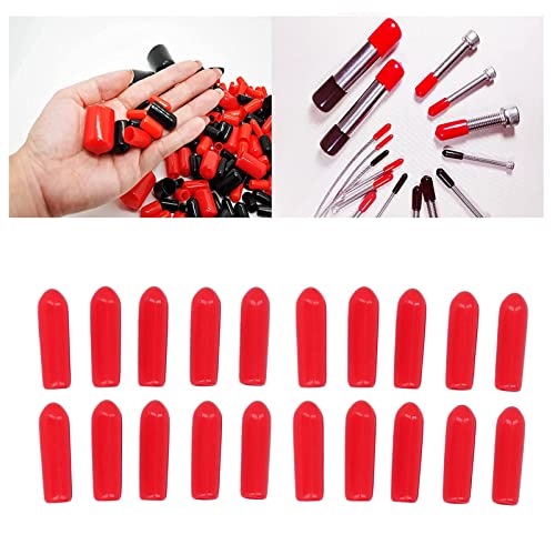 Thread, Flexible Wide Application Oil Proof Flame Retardant Screw End Cap 200 Pcs Resistance for Flanges(3mm/0.12in)