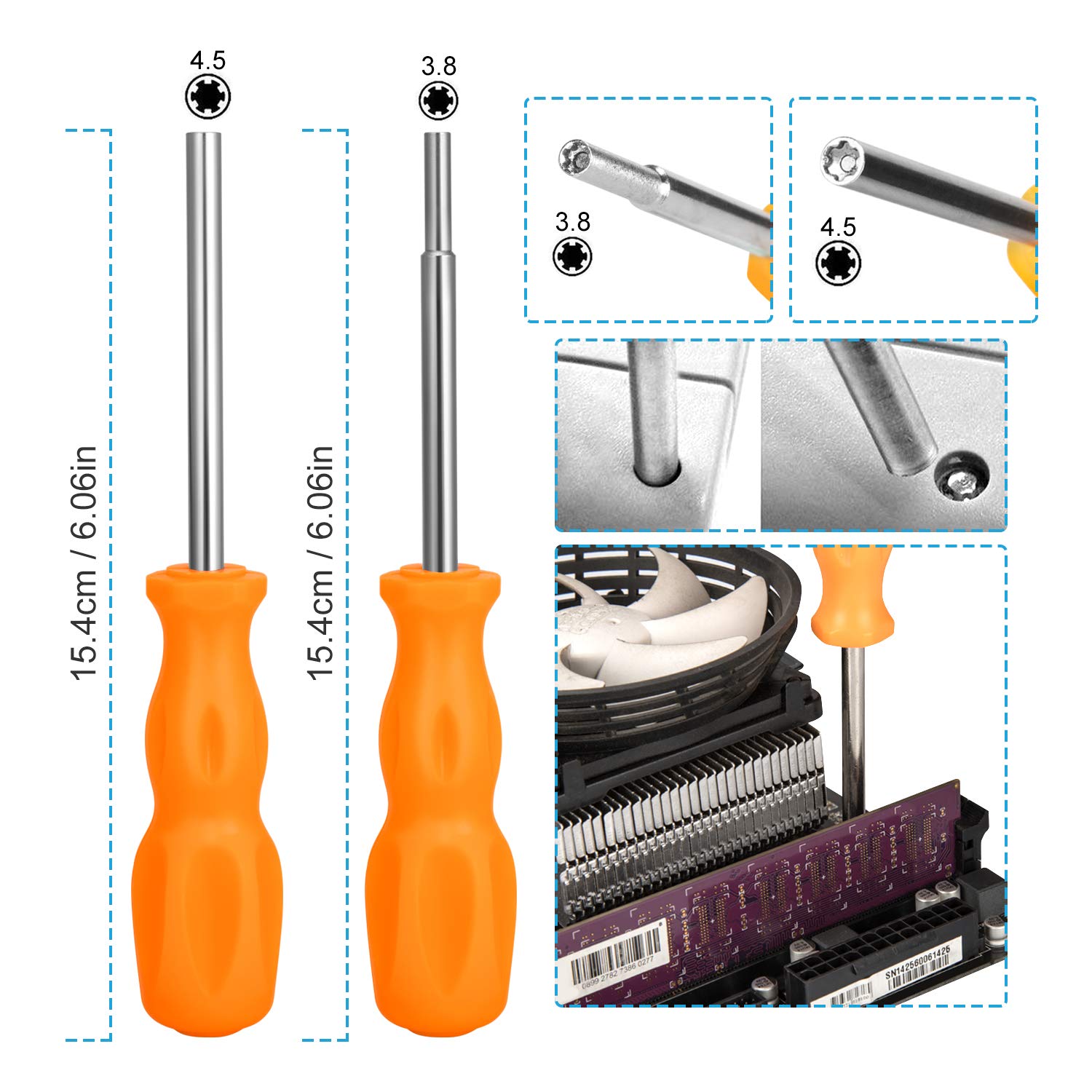 Keten Repair Kit for Nintendo Switch, 17in1 Professional Full Security Screwdriver Game Bit Repair Tool Kit for Nintendo Switch/Nintendo Switch Lite/JoyCon, NES/SNES/GBA