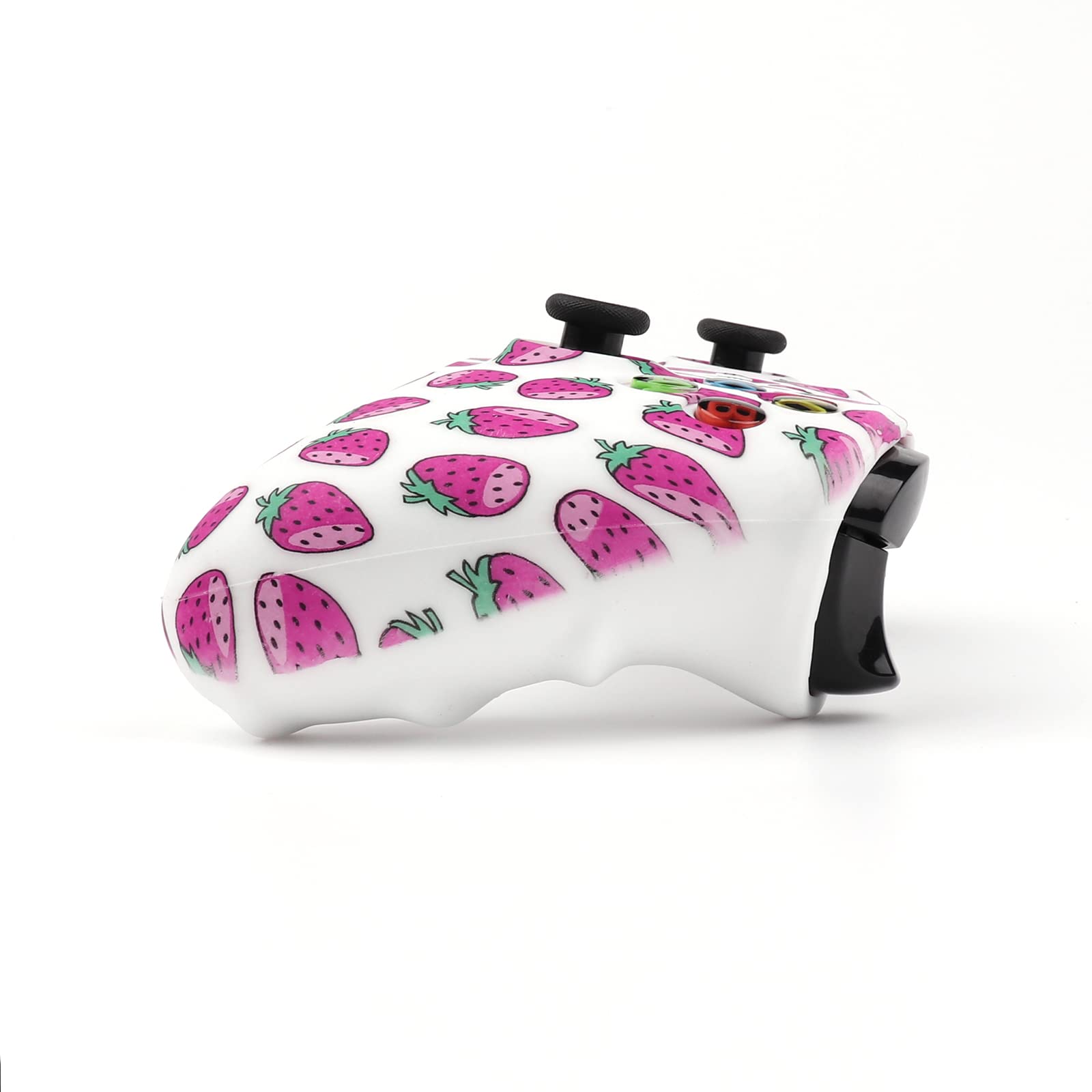 RALAN Fruit Controller Skin for Xbox One, Anti-Slip Silicone Controller Cover Protector Case Compatible for Xbox 1 Wireless/Wired Gamepad Joystick with 8 Cute Thumb Grips Caps