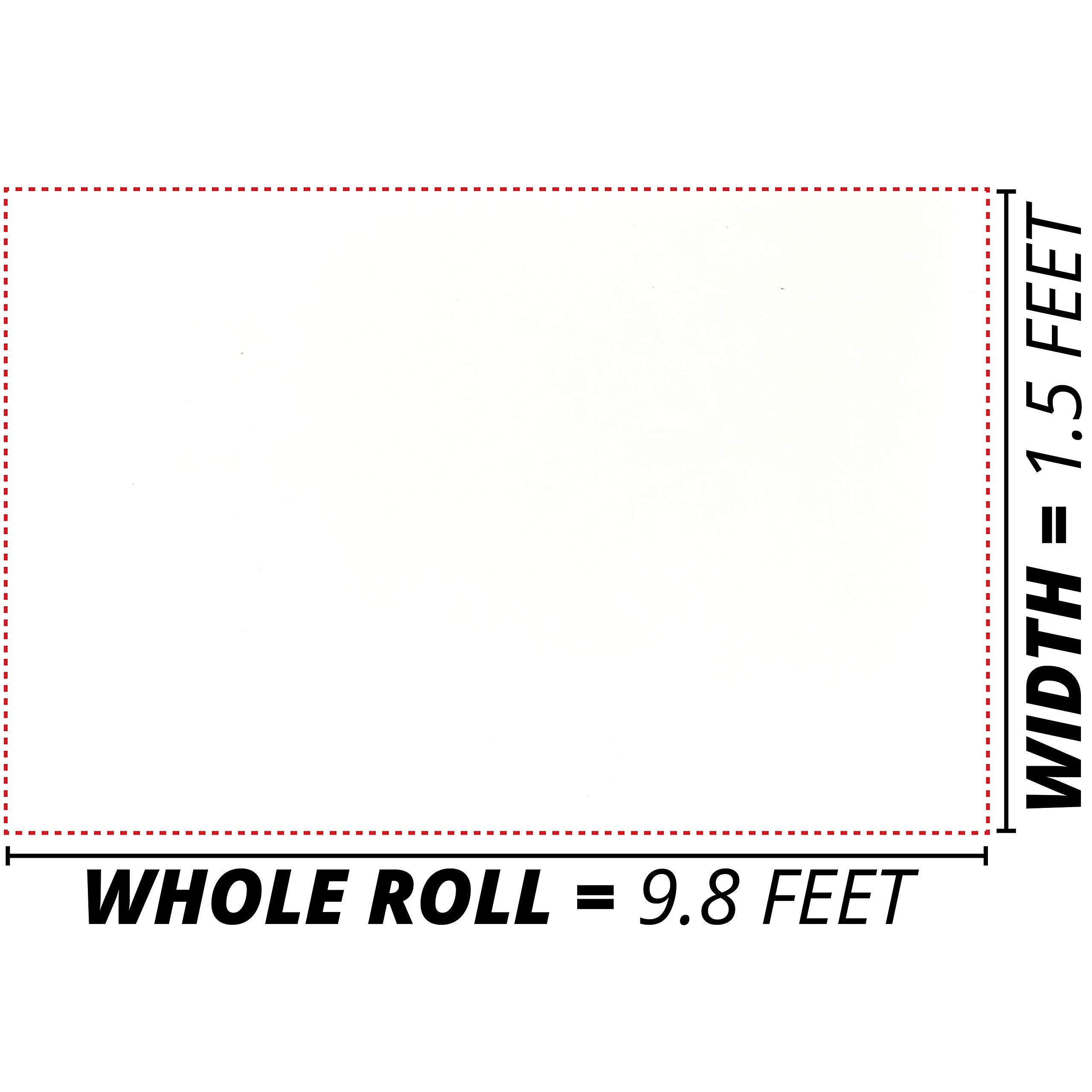 Mammoth Adhesive Whiteboard Wall Sticker Kit with 4 Dry Erase Marker Pens and Cleaning Cloth (9.8' x 1.5')