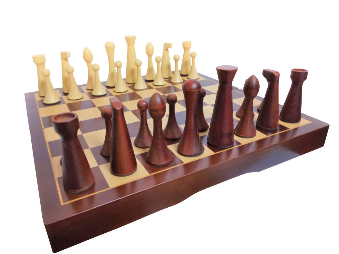 STARPPLE Weighty & Durable 21 inch Real Wooden Chess Set. Luxurious Handmade Chess Board Game Sets with Storage for 5.3β Heavy & Designed 34 Wooden Large Pieces Including 2 More Queens. (Designed)