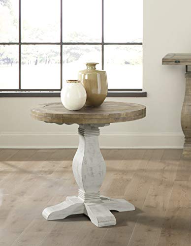 Martin Svensson Home Napa, End Table, White Stain and Reclaimed Natural