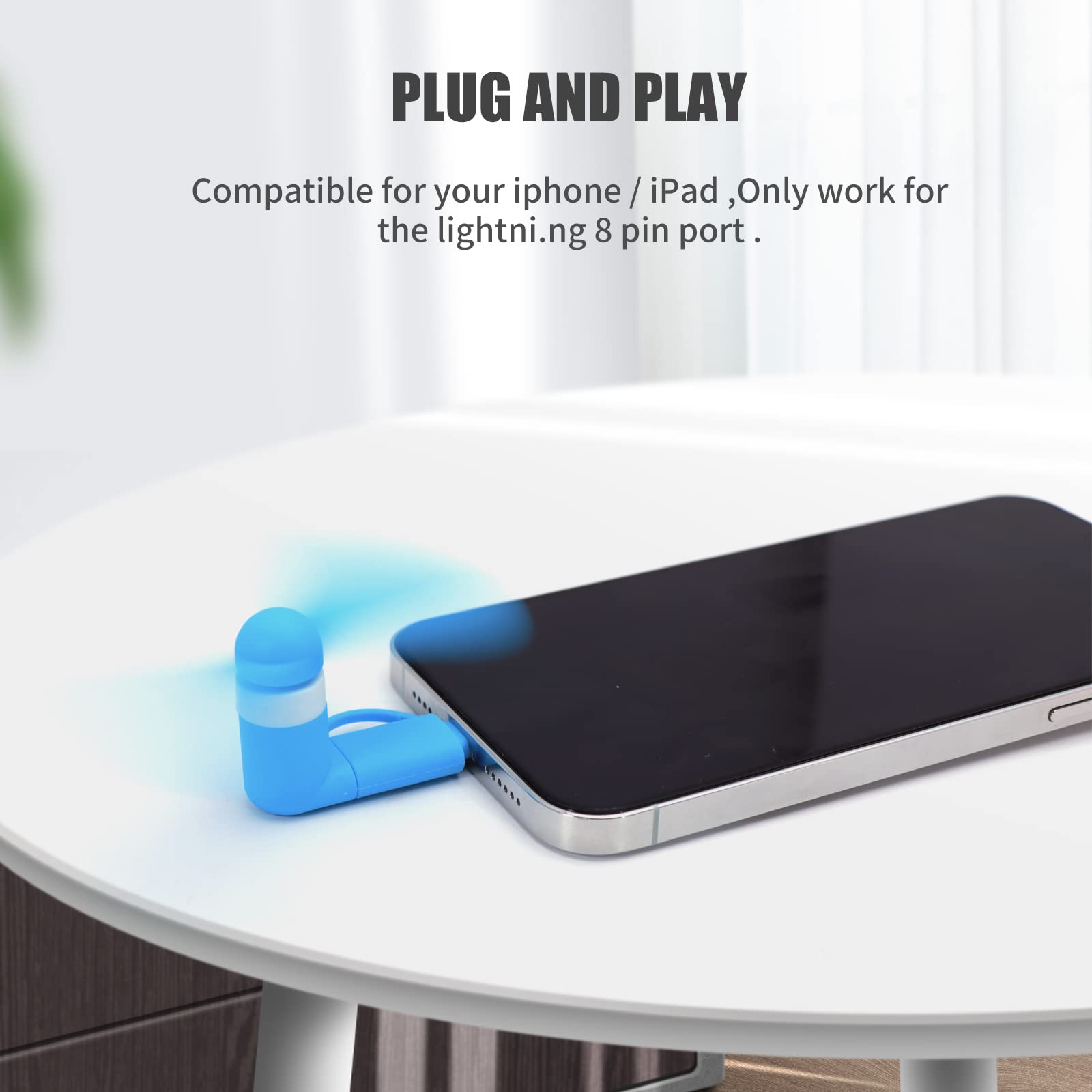 RALIS Mini Cell Phone Fan - Handheld Personal Fan 2-in-1 Fan Compatible for iPhone, iPad, Android Smartphone, Tablet - Cell Phone Summer Accessories - (6-Pack)