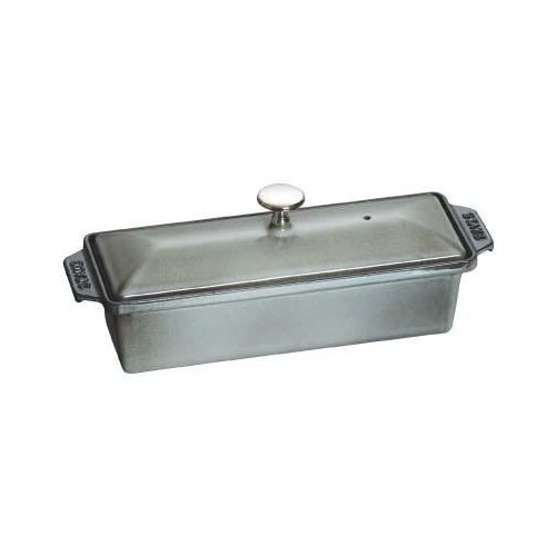 STAUB Rectangular Dish 30 x 11 cm Cast Iron Terrine, 30 cm x 11 cm, Black