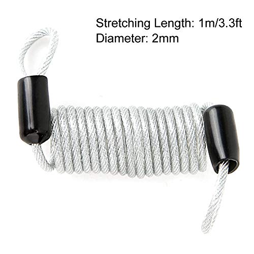 Pinsofy Wire Lock Steel Wire Lock, Bicycle Lock, Anti Theft Secure Durable for Luggage Bicycle Helmet