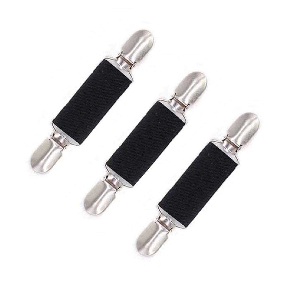 MJartoria Fit Dress Cinch Clips Back Cinch Set, Scarf Retro Cardigan Collar Shirt Shawl Coat Sweater Clips for Women (Black)