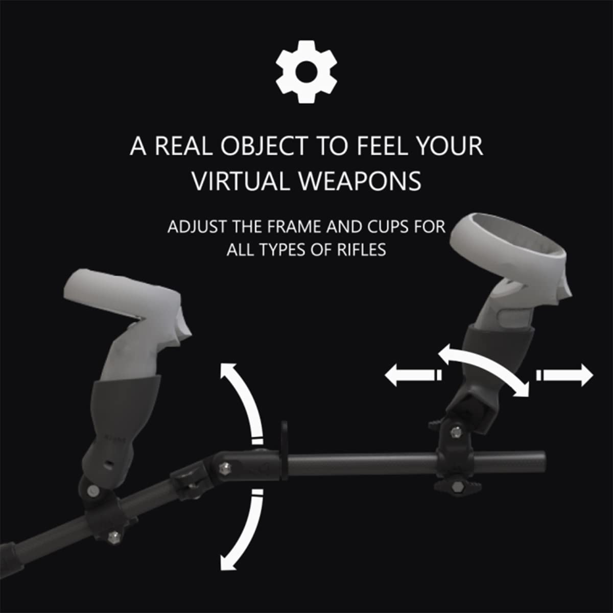 PROTUBEVR ForceTube Haptic VR Gunstock for FPS Games - A preassembled Gunstock Equipped with a haptic Module to Deliver Powerful Feedback and Recoil Each Shot. (HTC Vive/Vive Pro)