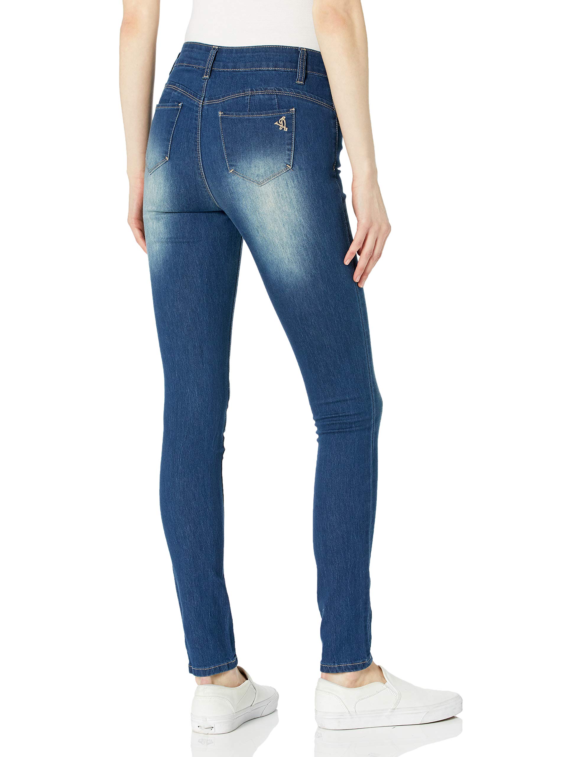 Low Waist butt lifter skinny slim fit stretchy jeans for women Junior size 11 Dark Blue wash