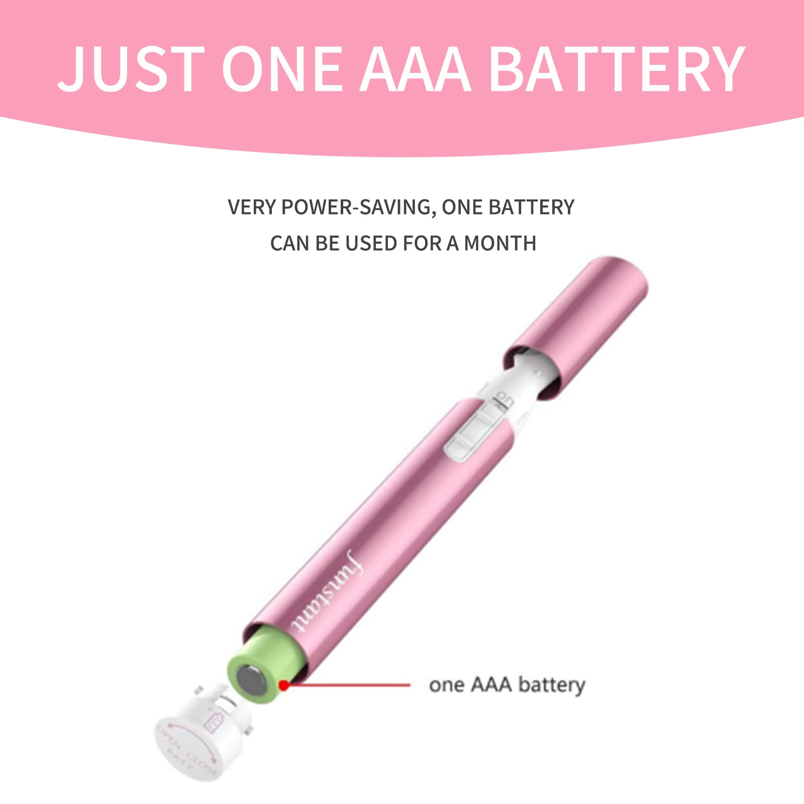 YAFIYGI Peach Fuzz Remover for Women Face Upgraded Eyebrow Trimmer Electric Eyebrow Razor for Men,-Pink