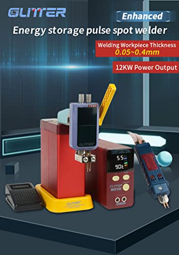 ZCM-JSD 801D Capacitor Energy Storage Welders,Adjustable Pulse Spot Welder W/Smart Control Panel,Portable Pulse Welding Machine for Battery Pack 18650 14500 Lithium Batteries