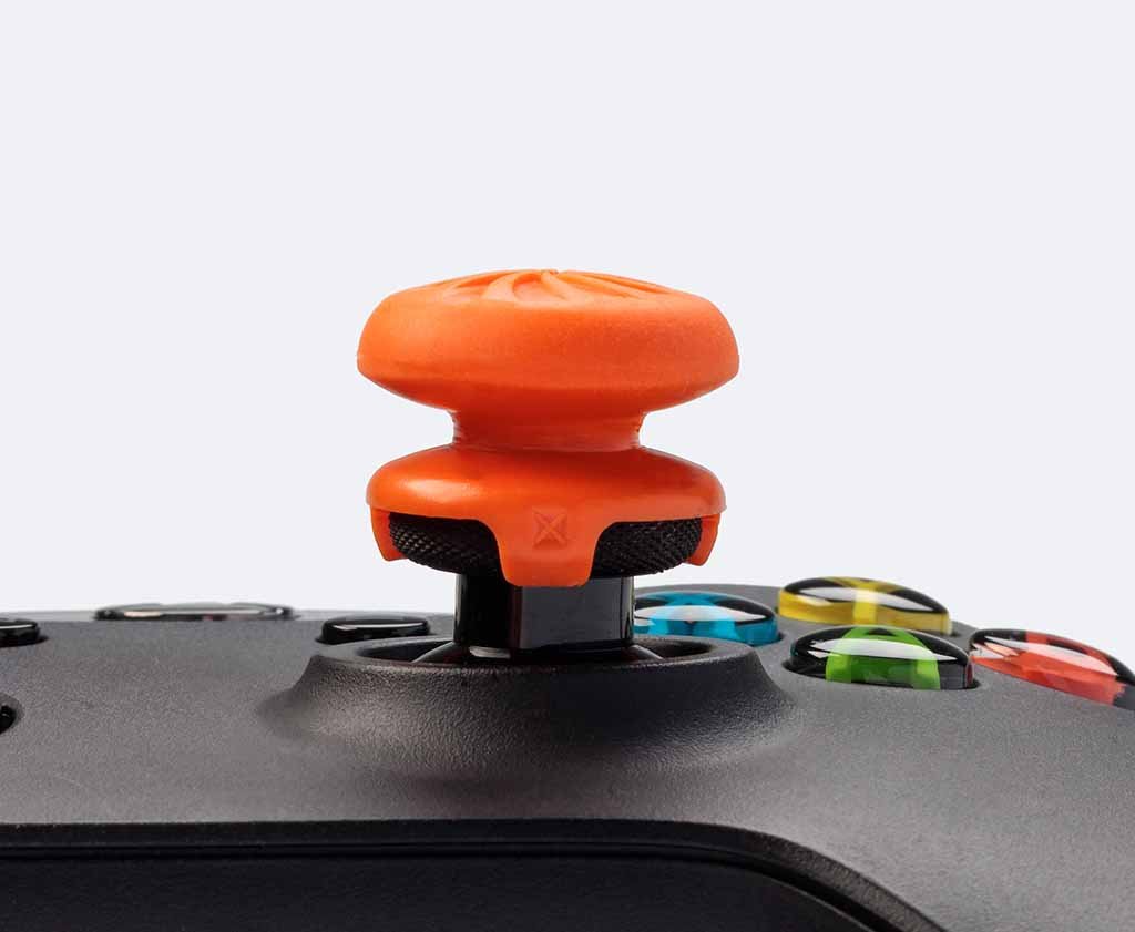KontrolFreek GamerPack VX for Xbox One Controller | Performance Thumbsticks | 3 High-Rise, 1 Mid-Rise Concave | Black/Orange