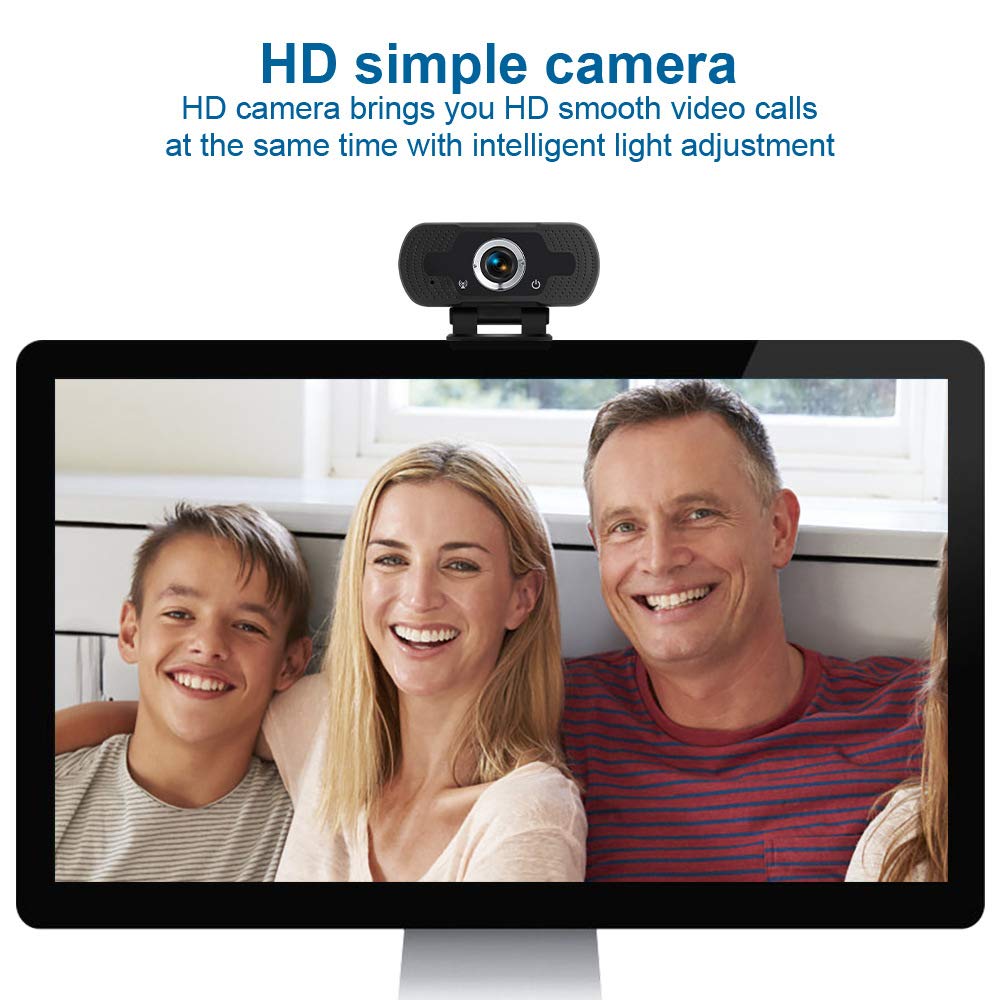 Webcam with Microphone, iAmotus 1080P HD Webcam Desktop or Laptop, Streaming Webcam for Computer Widescreen Video Calling and Recording, USB Web Camera
