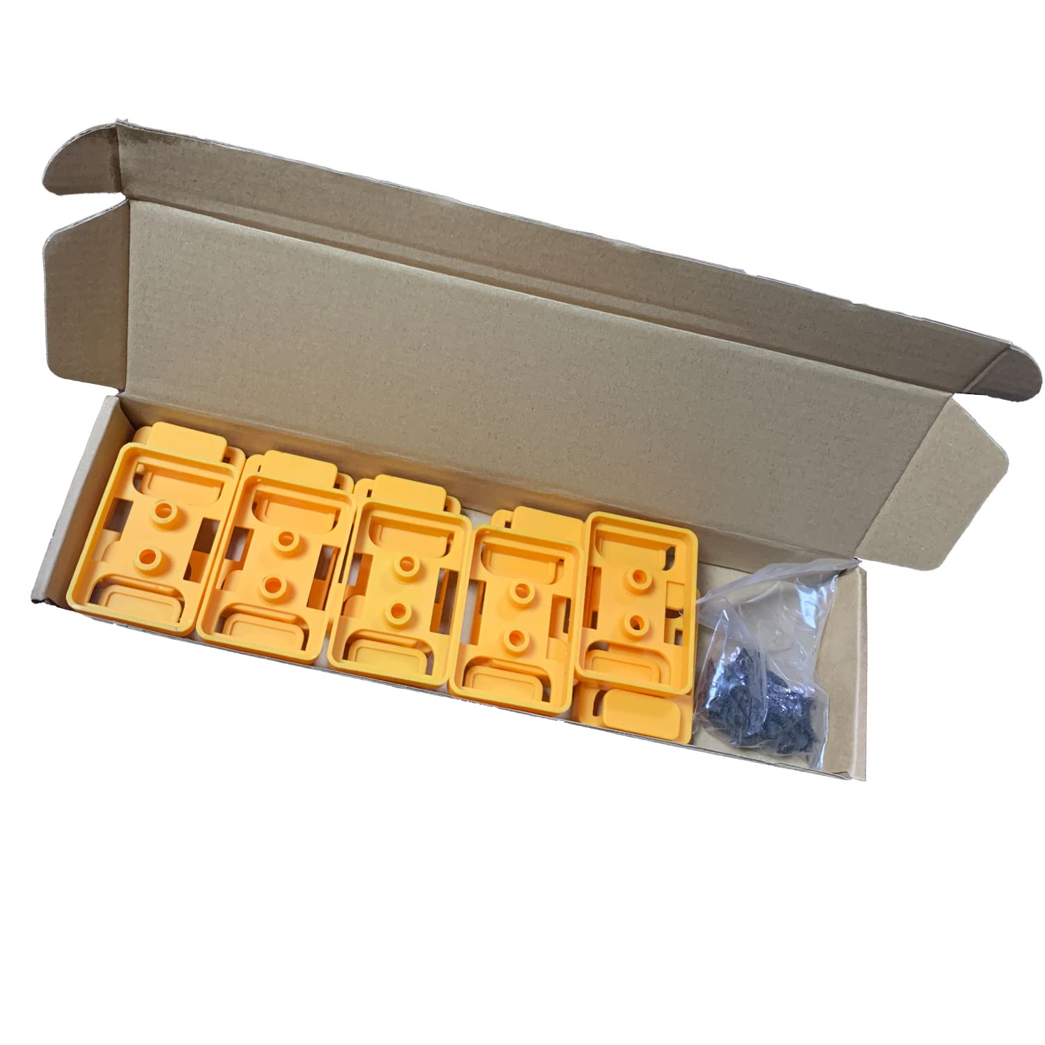SZWJT-LV Battery Rack Compatible DeWalt 20V Battery Holder, Battery Garage Tool, Dewallt 20v Tools, Wall Display Hook Holder (10PCS, Yellow)
