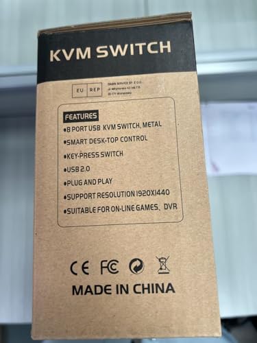 MT-VIKI KVM Switch 8 Port, 8X1 Rackmount KVM Switch VGA, Included 8 2-in-1 KVM Cables & Wire-Desktop Selector, Fit 1U 19'' Rack