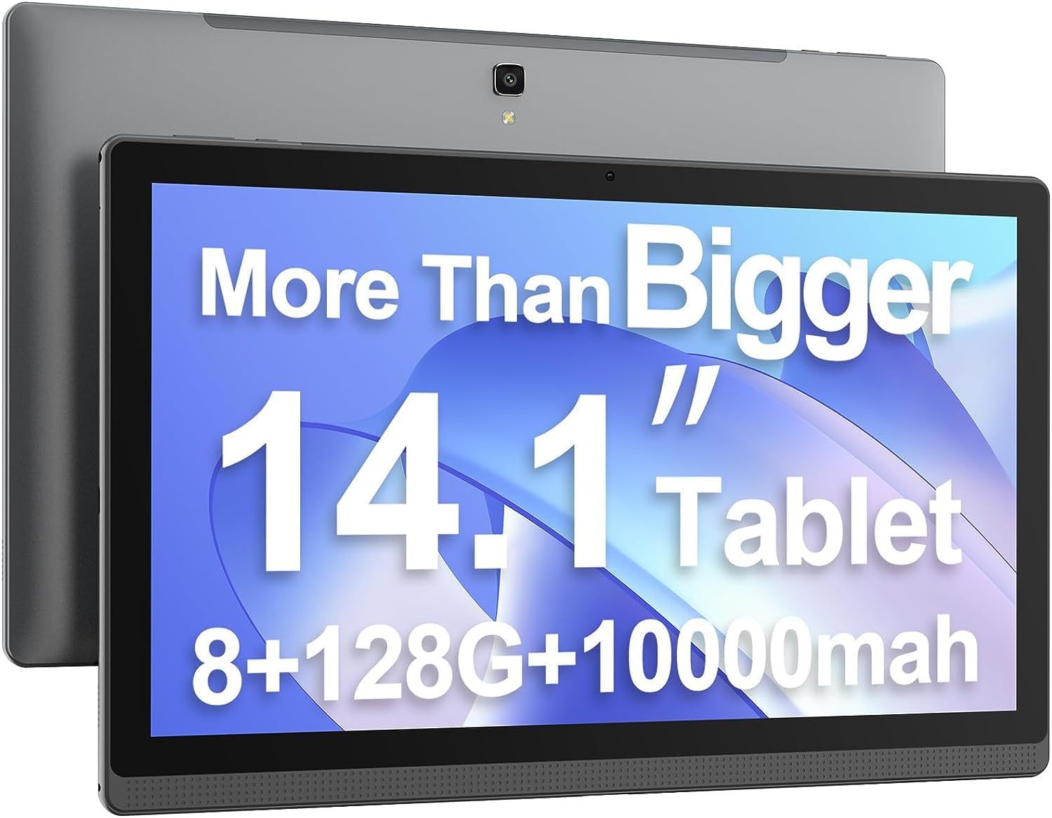 MESWAO 14.1 Inch Large Tablet PC, Android 12 Tablet with 1920 * 1080 IPS HD Display, Computer Tablets with Bluetooth 4.1 and GPS and 10000mAh Long Battery for Work/Study