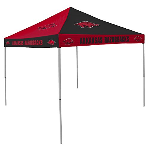 LOGO Brands NCAA Arkansas Razorbacks 9 x 9 Foot Pinwheel Tailgating Canopy, Red/White, One Size