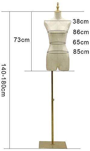Mannequin Torso Mannequin Dress Form Torso Female Tailors Dummy Dressmakers Dummies Fashion Students Display Bust with Wood Arm Active for Clothing Jewelry Show (E Medium