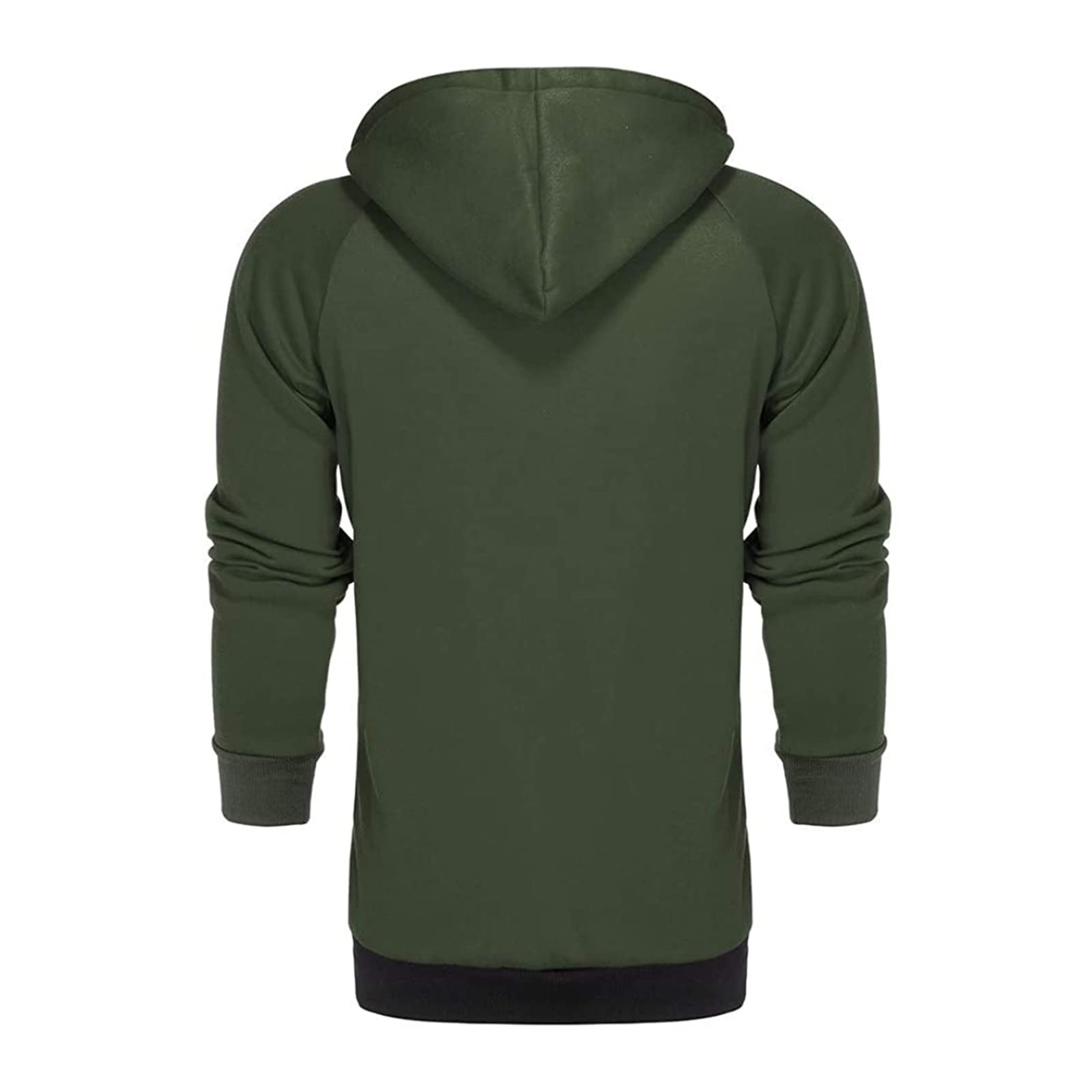 lisenraIn Men's Tracksuit Set Camouflage Sweatshirt Jogger Sweatpants Solid Patchwork Warm Sports Suit (Green, XL)