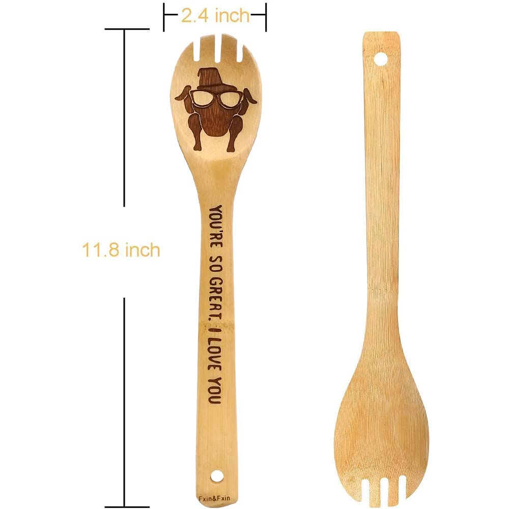 Kitchen Utensils Set Burned Wooden Cooking Utensil for Cookware Kitchen Gadget Spoons Spatulas Fork for Cooking Salad House Warming Gift Presents