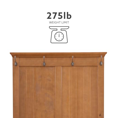 Linon Santa Fe Hall Tree, 40"W x 17.99"D X 64.02"H, Natural