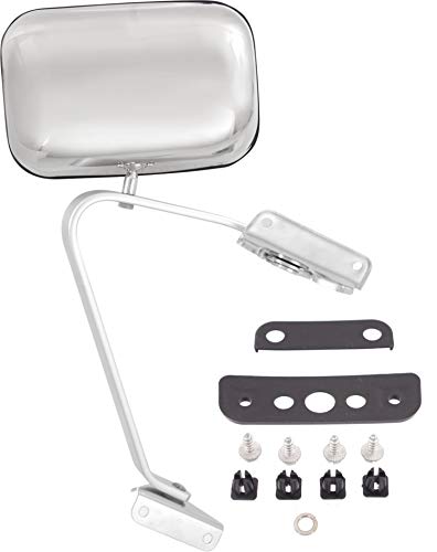 Kool Vue Left & Right Door Mirrors Compatible With Ford F-150 1987-1991 Polished Pair