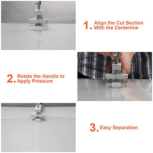 THINKWORK Glass Cutter Tool Kit, Tile Cutter Hand Tool, Easy Glide Glass & Tile Cutter DIY Home Kit(2 Blades & 4 Pads)