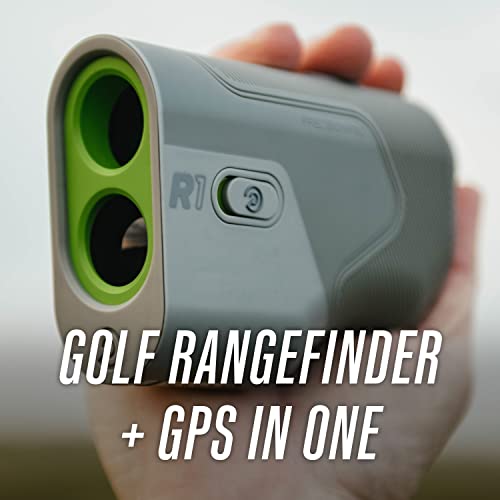 Precision Pro R1 Smart Golf Rangefinder with Slope - Golf GPS Laser Rangefinder with Magnetic Cart Mount, Bluetooth, Personalized Yardages, Rechargeable Battery & 37,000+ Courses Included