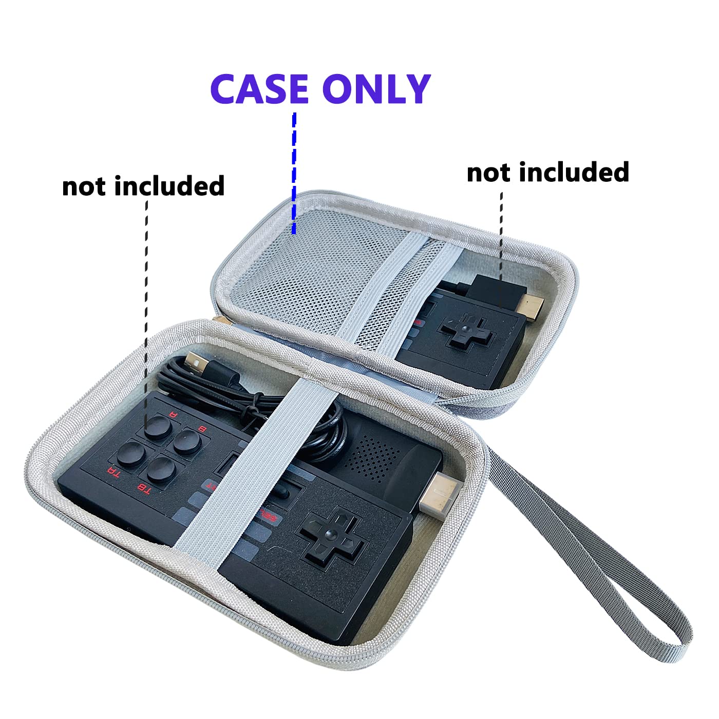 RAWECUD Hard Carrying Case for CICYSTORE Retro Game Console, Travel Storage Box for 1500+ Classic Video Games Stick (Case Only)