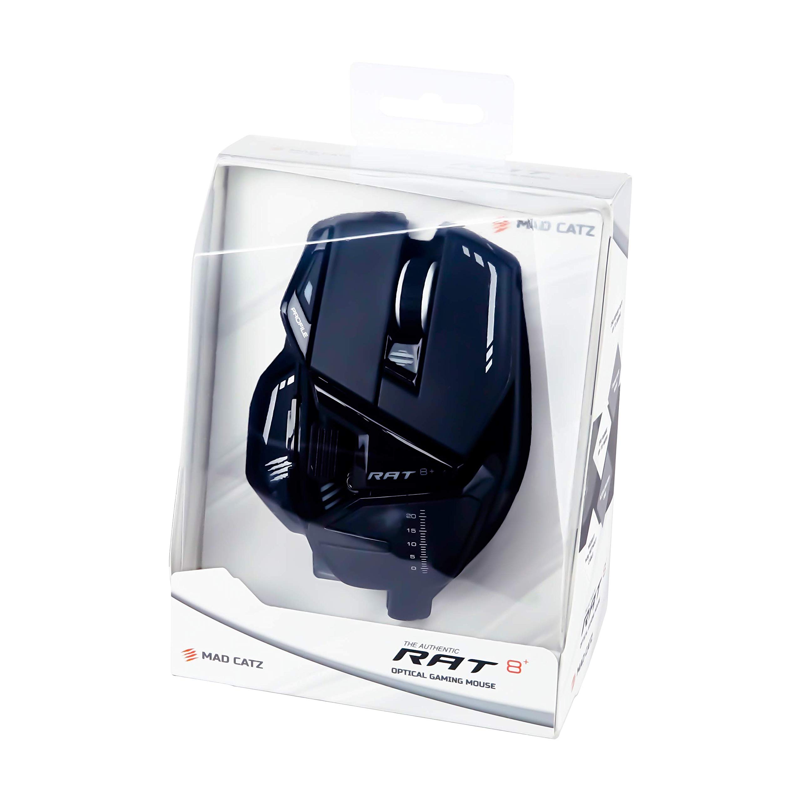 MAD CATZ R.A.T. 8+ Gaming Mouse (USB/Black/16000dpi/11 Buttons) - MR05DCINBL000-0