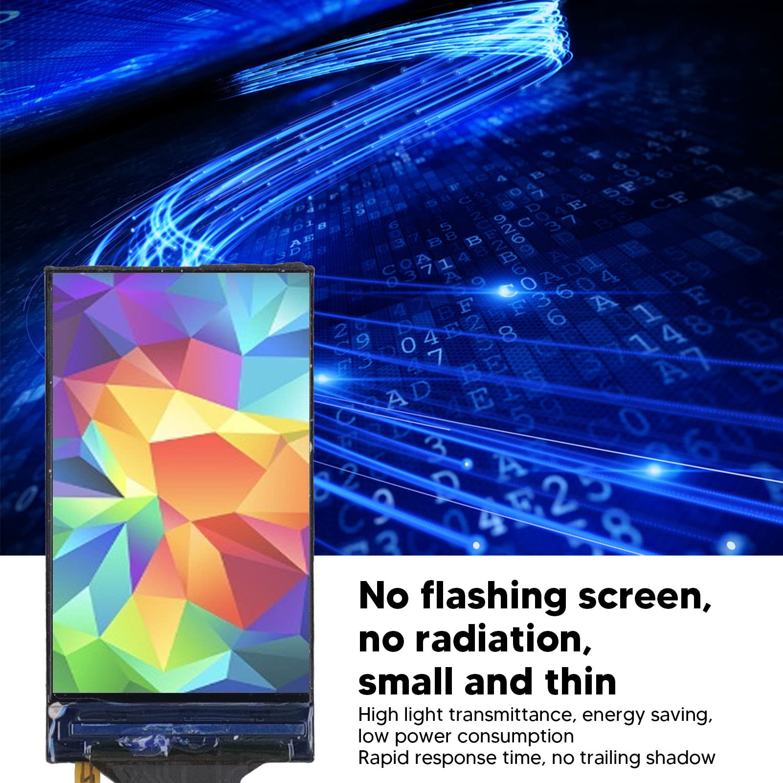Uxsiya IPS LCD Display Screen, Low Power Consumption Easy to Install LCD Display SPI Port TFT Energy Saving 2Pcs for Home for Garage Electrical and Engineering